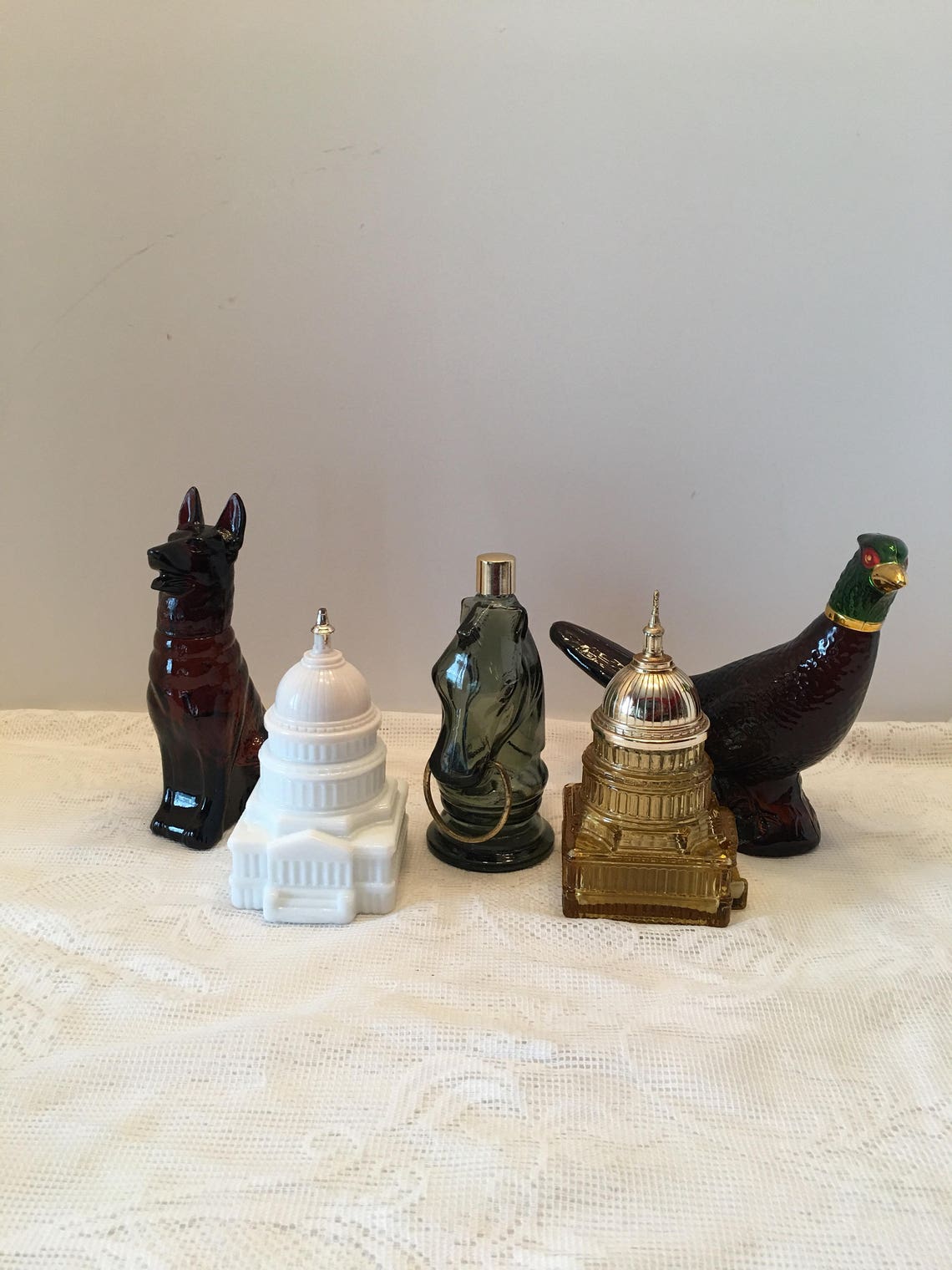 Avon Decanter Set of Five Capital White Capital Amber | Etsy