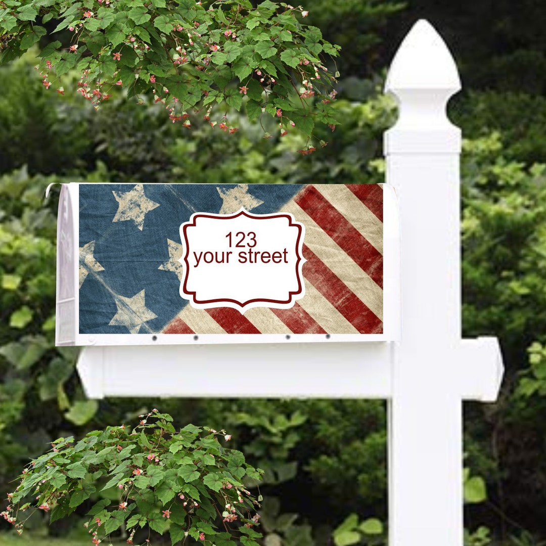 Patriotic 4th of July Military Mailbox Cover Washable Magentic Mailbox ...