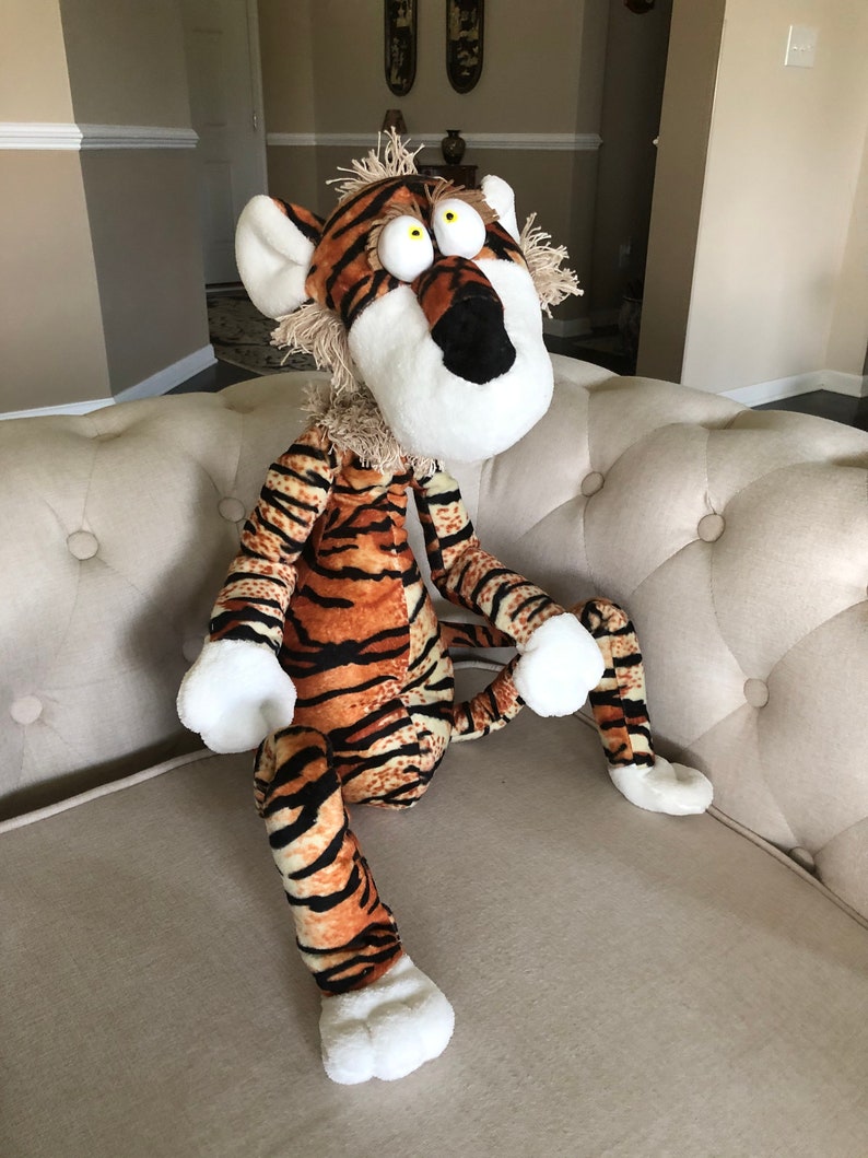 OOAK Stay-at-home Sad Tiger, Stuffed Animal, Plush Pet, Fun Tiger ...