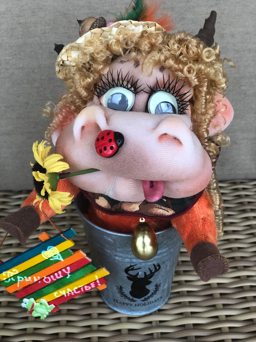 Funny Cow –good Luck Charms Symbol, Bull, Ox, Buffalo, Decorative ...