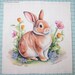 Bunny Rabbit 100% Cotton Fabric Panel Block Small Quilting Sewing ...
