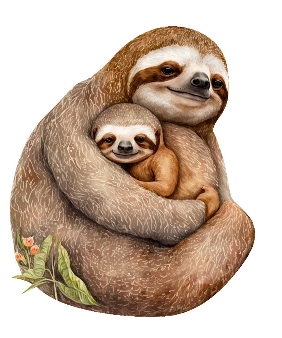 Sloths 100% Cotton Fabric Panel Square Small Sewing Quilting Panel ...