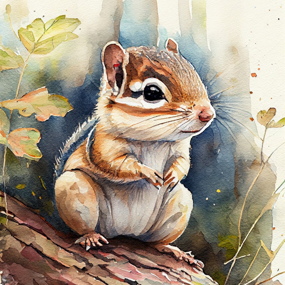 Cute Chipmunk 100% Cotton Fabric Panel Square Quilting - Etsy