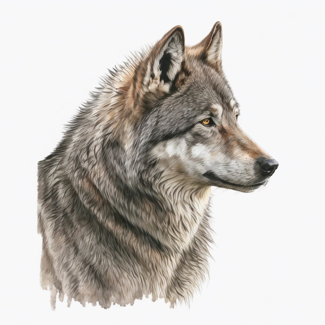 Wolf 100% Cotton Fabric Panel Block Small Sewing Quilting Square - Etsy