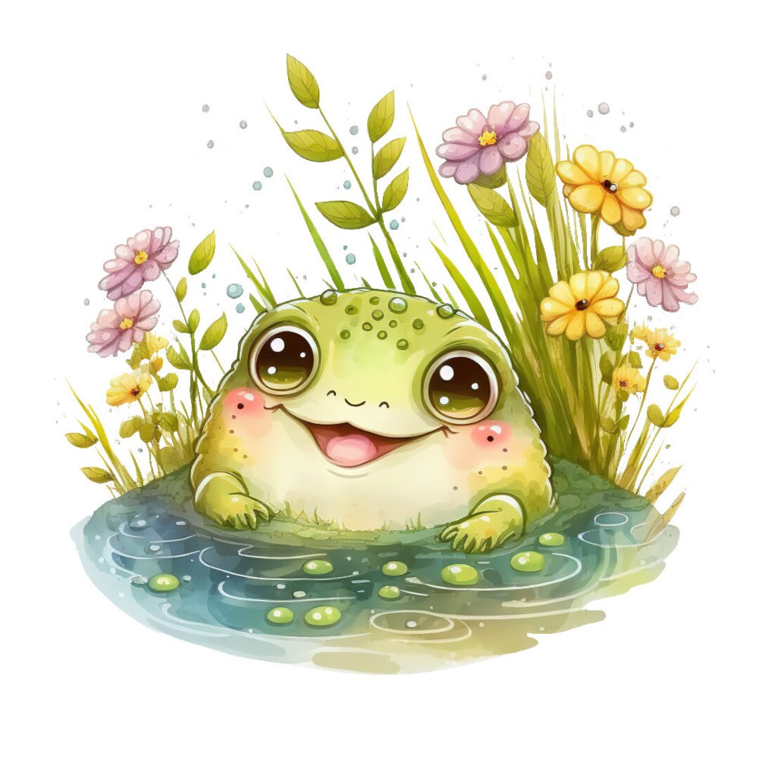 Cute Frog 100% Cotton Fabric Panel Square Quilting Small - Etsy