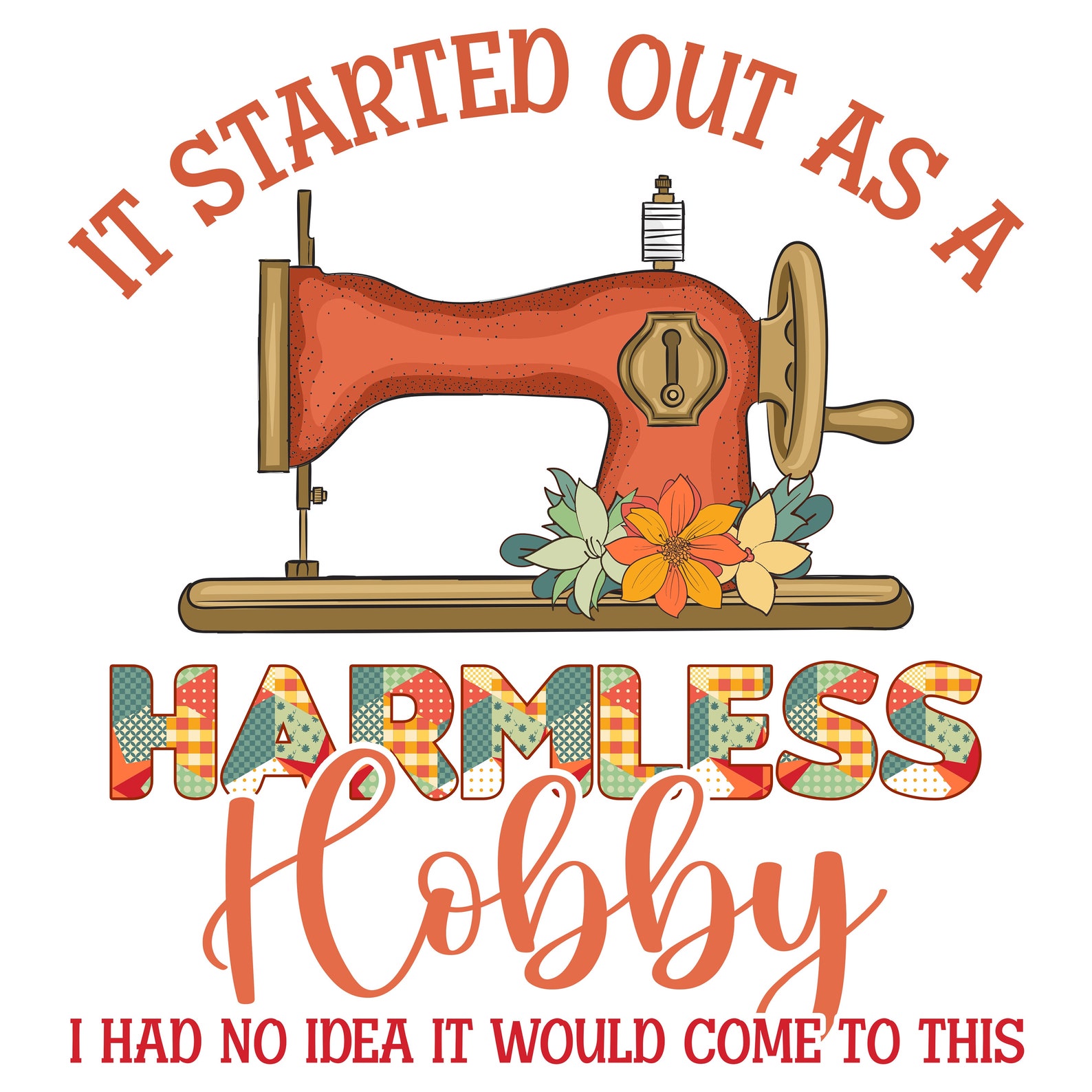 It Started Out as a Harmless Hobby 100% Cotton Small Fabric - Etsy