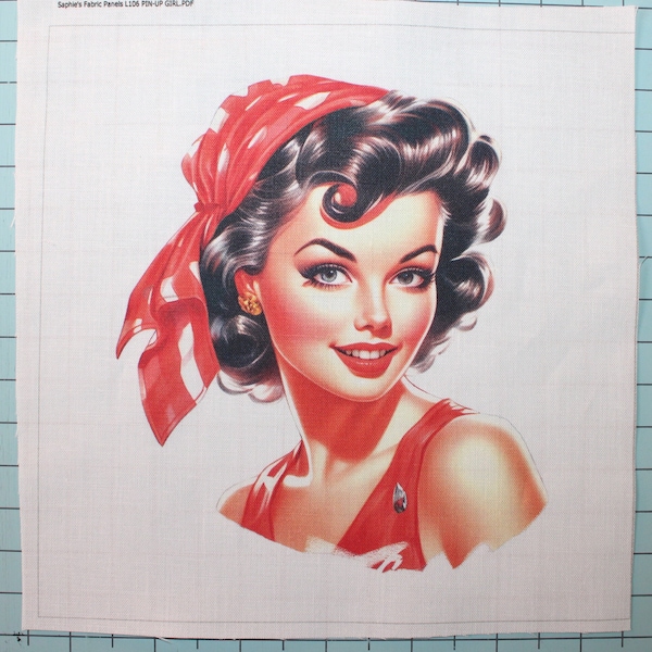 Pin up Girl Fabric - Etsy
