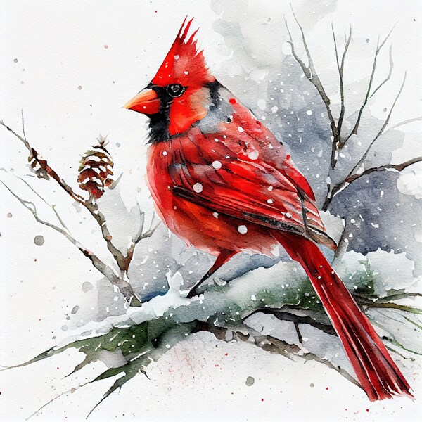 Winter Cardinals Quilt Fabric - Etsy