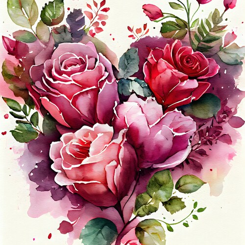 Peonies & Lilac Heart Fabric Panel Multi - Etsy