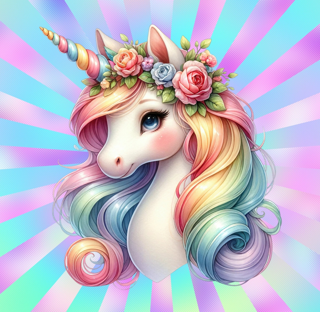 Unicorn 100% Cotton Fabric Panel Square Small Sewing Quilting Block ...