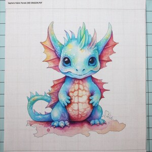 Dragon 100% Cotton Fabric Panel Square Small Sewing Quilting Block D80 - Etsy