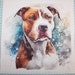 Winter Pit Bull Dog 100% Cotton Fabric Panel Square Small Quilting ...