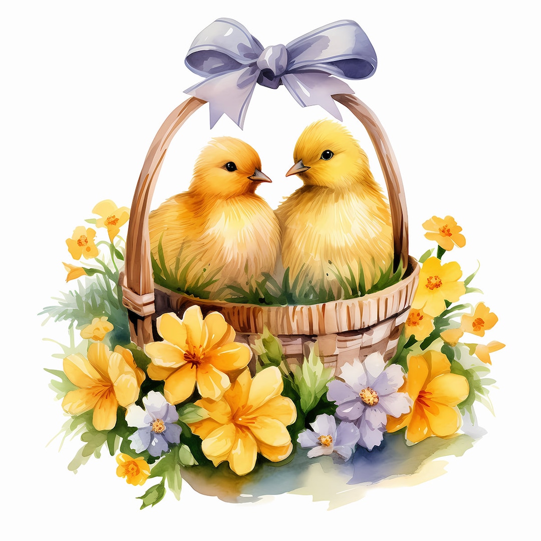 Spring Easter Chicks 100% Cotton Fabric Panel Square Small Sewing ...