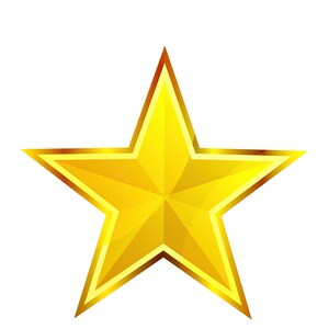 Gold Star 100% Cotton Fabric Panel Block | Small Quilting Sewing Square ...