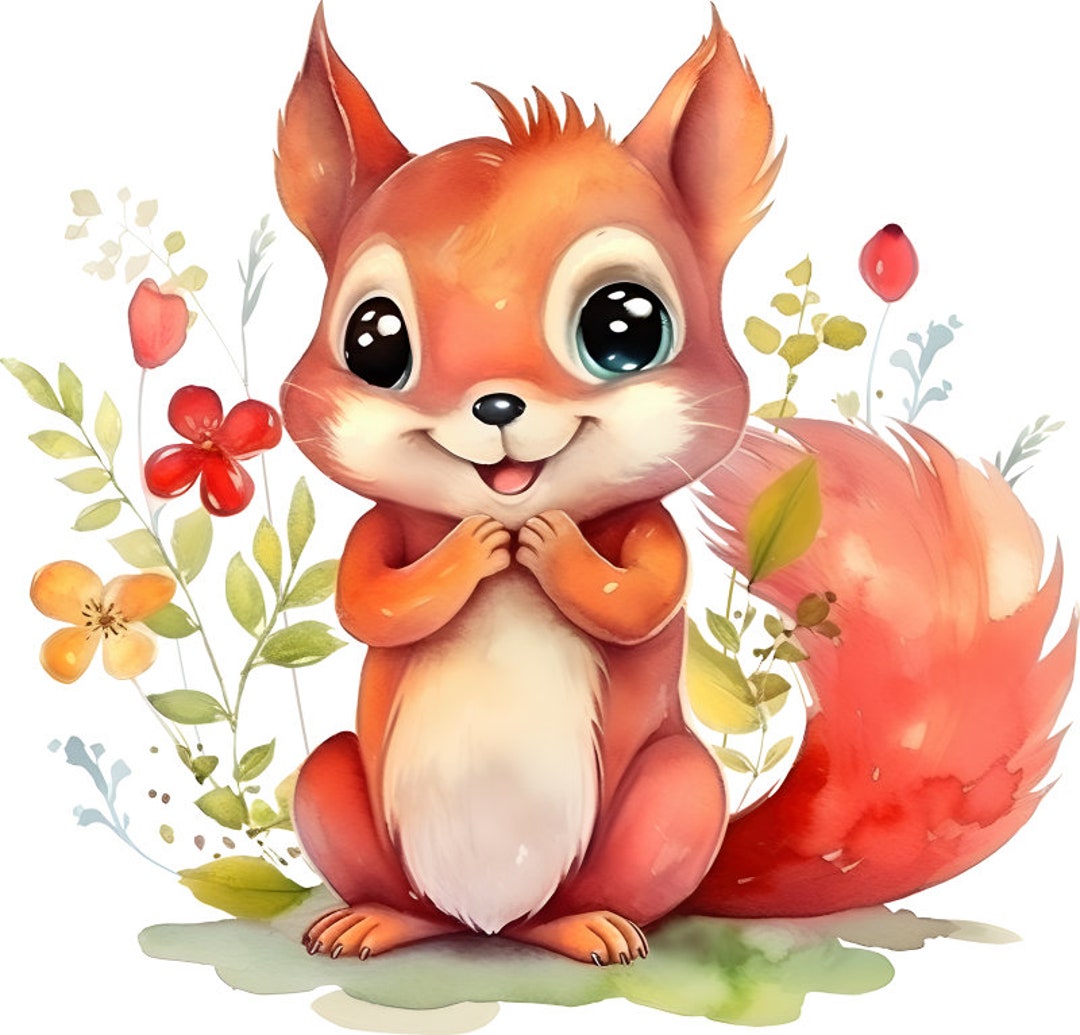 Squirrel 100% Cotton Fabric Panel Square Small Sewing Quilting Block ...