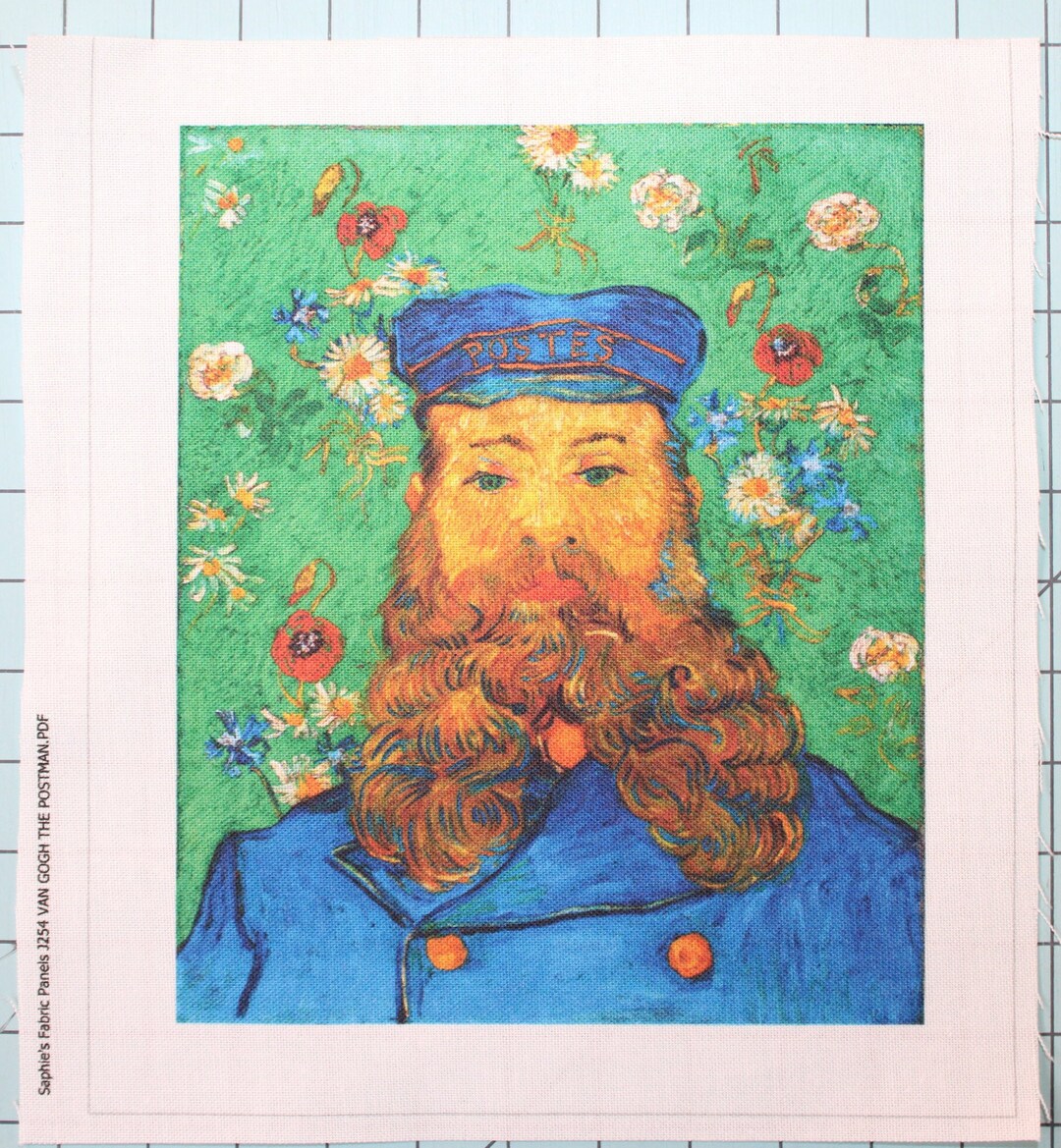 Vincent Van Gogh the Postman 100% Cotton Fabric Panel | Quilting Sewing ...
