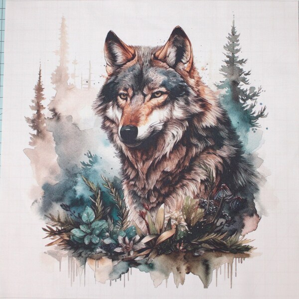 Wolf Fabric Panel - Etsy