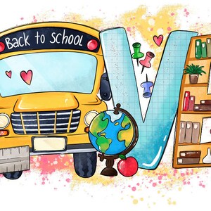 School Bus Love 100% Cotton Small Fabric Panel Square - Etsy