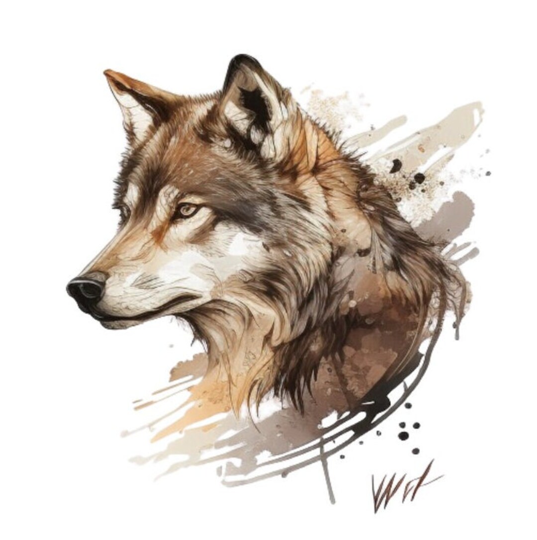 Wolf 100% Cotton Fabric Panel Square Small Quilting Sewing - Etsy