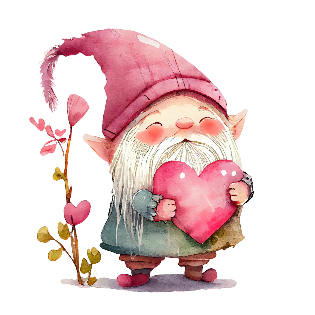 Gnome Heart 100% Cotton Fabric Panel Square Small Quilting - Etsy