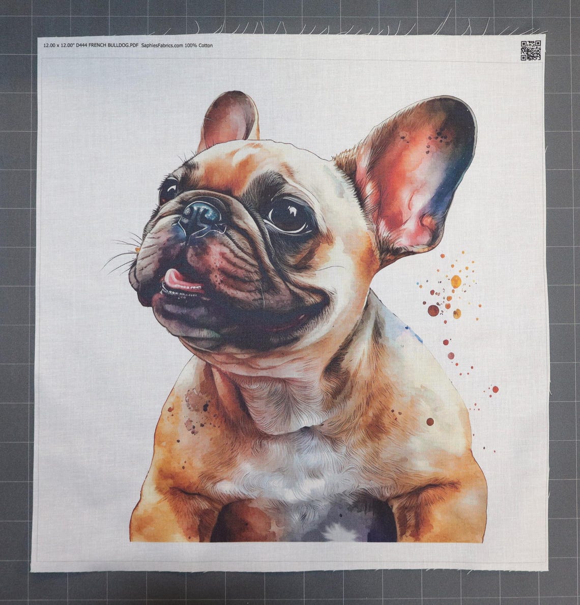 French Bulldog 100% Cotton Fabric Panel Block Quilt Square D444 - Etsy