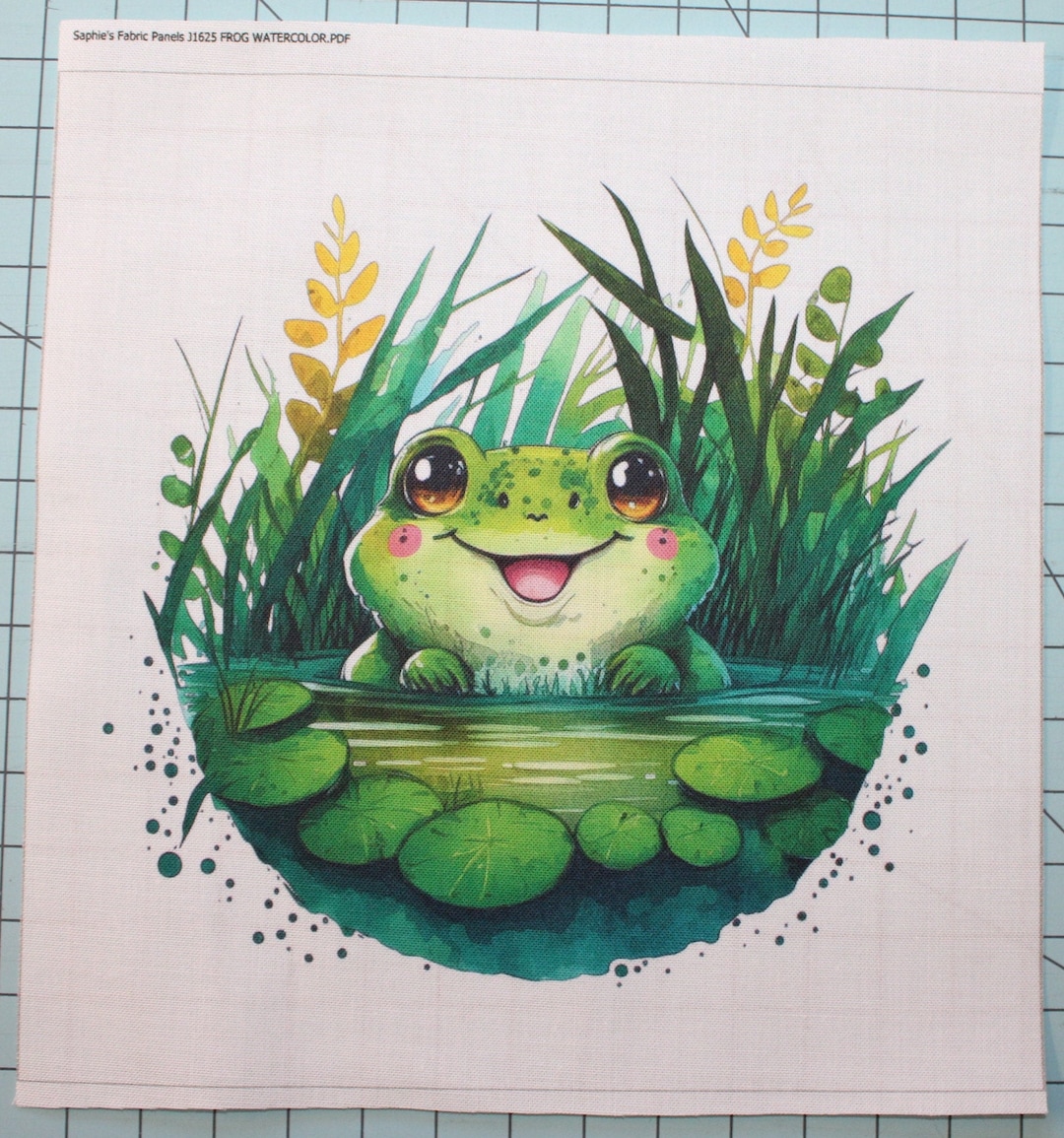 Frog 100% Cotton Fabric Panel Block Small Sewing Quilting Square J1625 ...