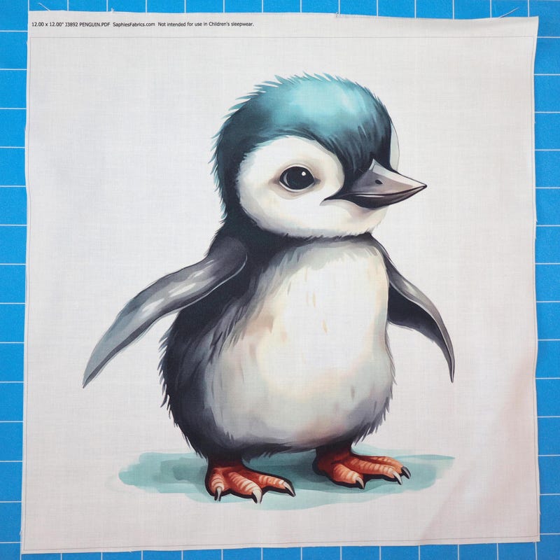 Penguin Fabric - Etsy