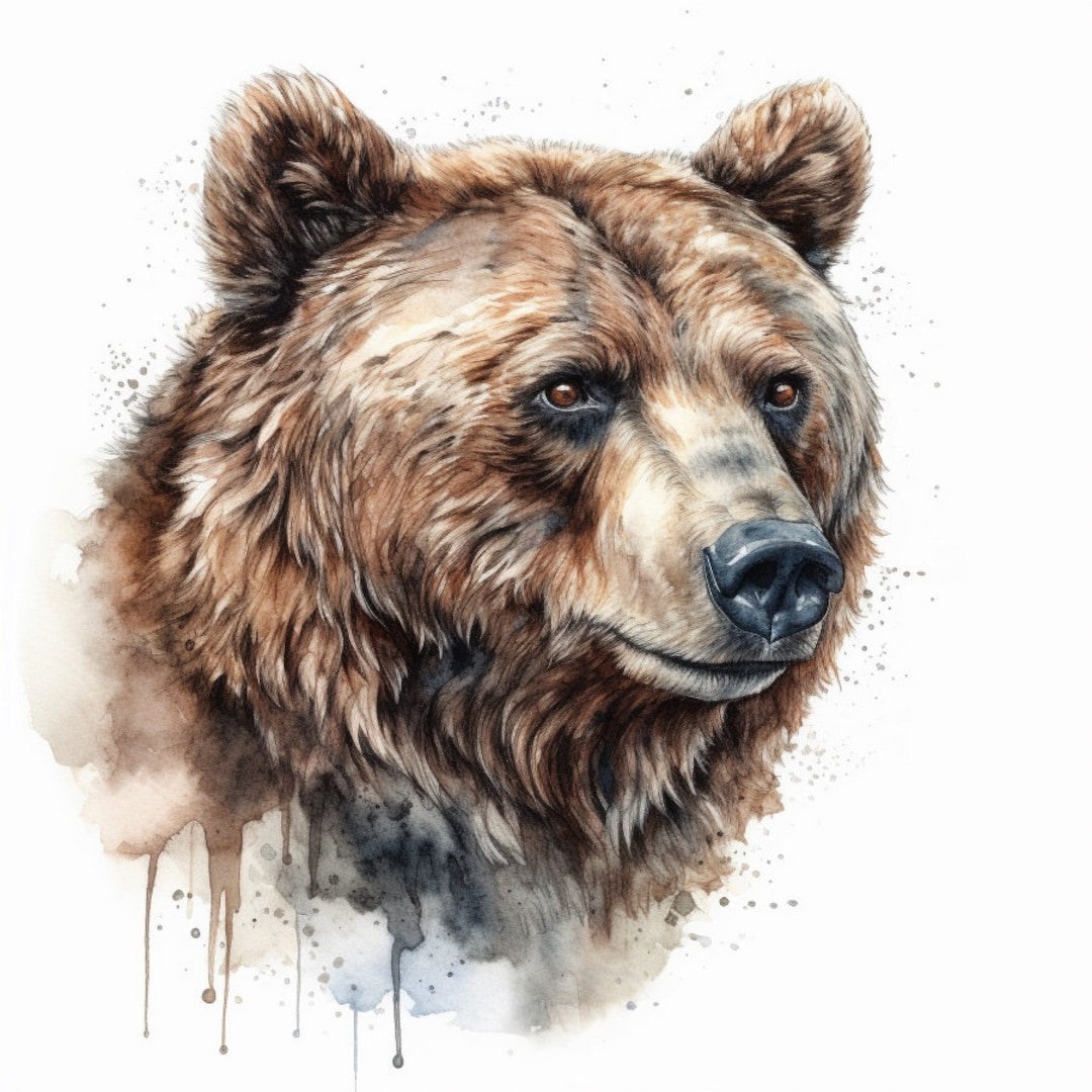 Brown Bear 100% Cotton Fabric Panel Square Small Quilting Sewing Panel ...