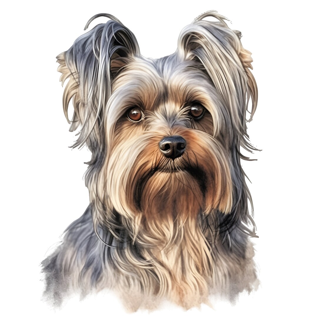 Yorkie Dog 100% Cotton Fabric Panel Square Small Quilting Sewing Block ...