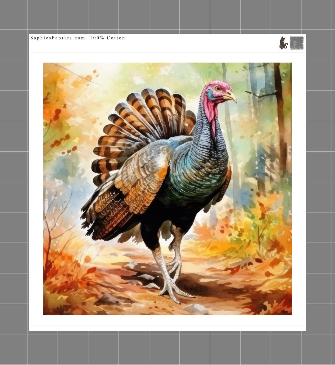 Turkey 100% Cotton Fabric Panel Block Quilt Square Q327 - Etsy