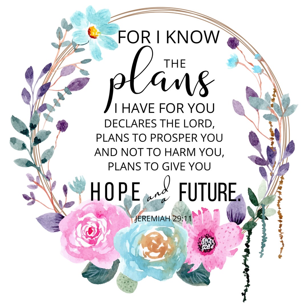 Jeremiah 29:11 Bible Verse 100% Cotton Fabric Panel Square - Etsy