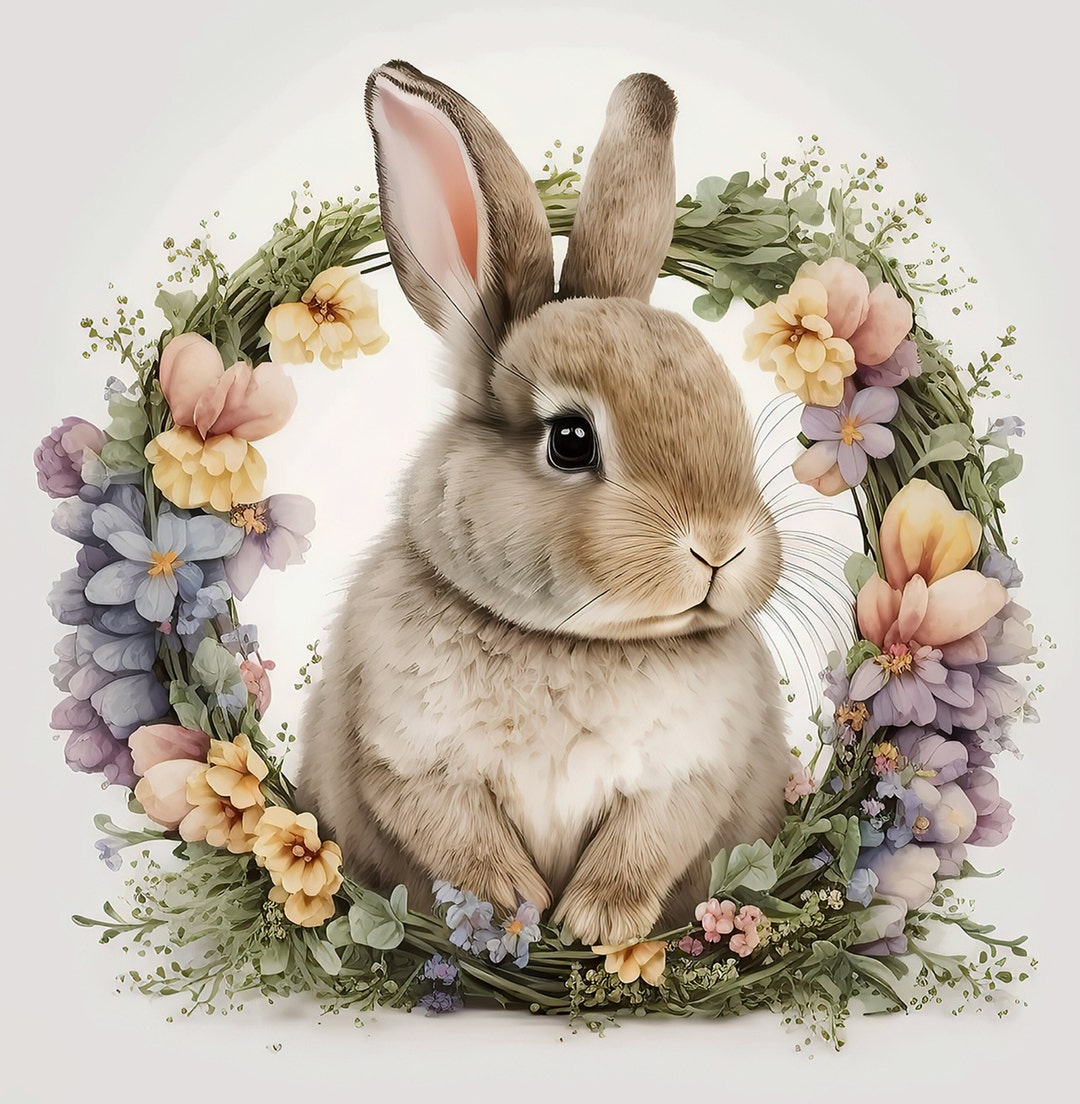 Bunny Rabbit 100% Cotton Fabric Panel Square Small Quilting - Etsy