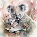 Koala Bears 100% Cotton Fabric Panel Block | Small Sewing Quilting ...