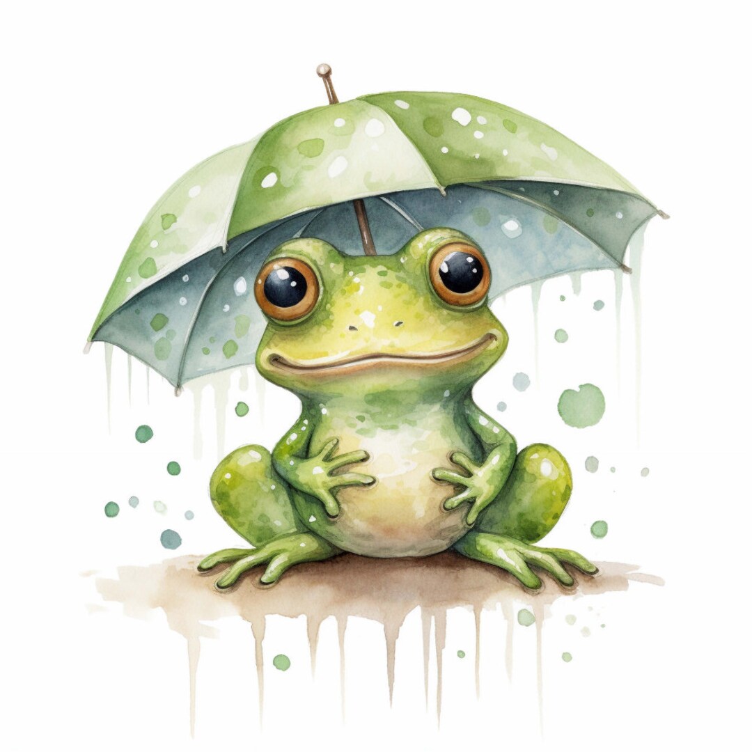 Fabric Panel Frog With Umbrella 100% Cotton Small Fabric Panel Square ...