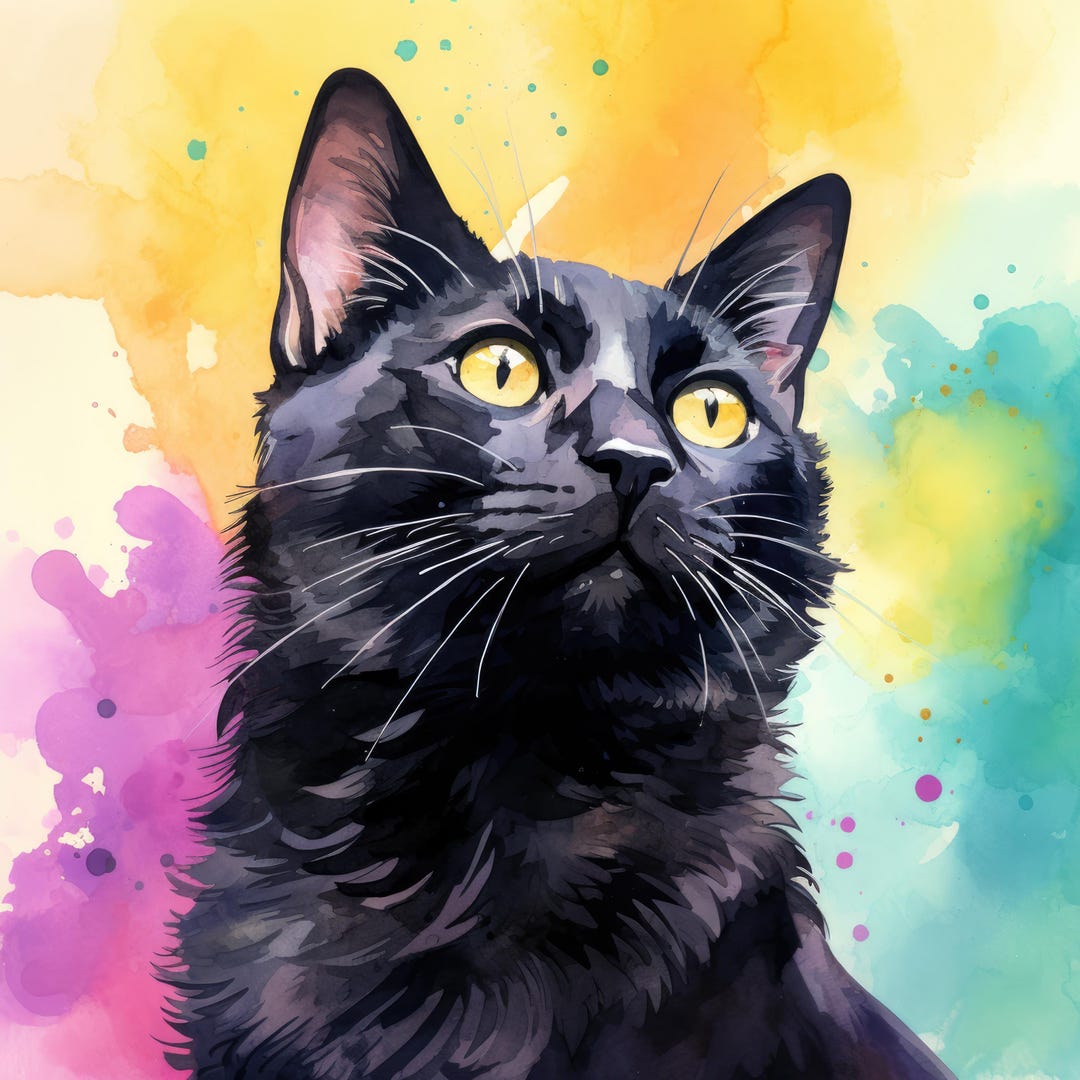 Black Cat 100% Cotton Fabric Panel Block | Small Quilting Sewing Square ...