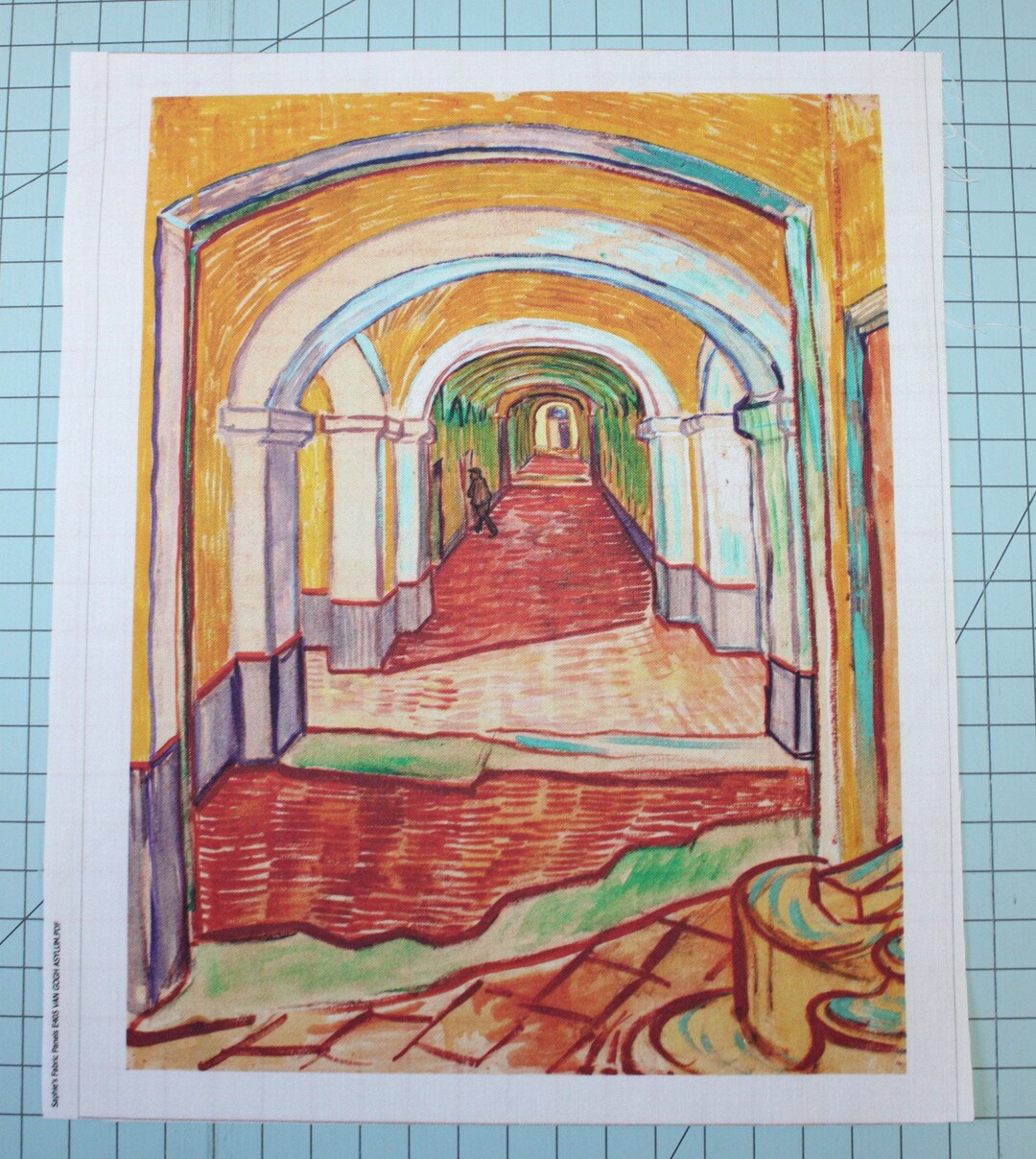 Vincent Van Gogh Asylum 100% Cotton Fabric Panel | Quilting Sewing ...