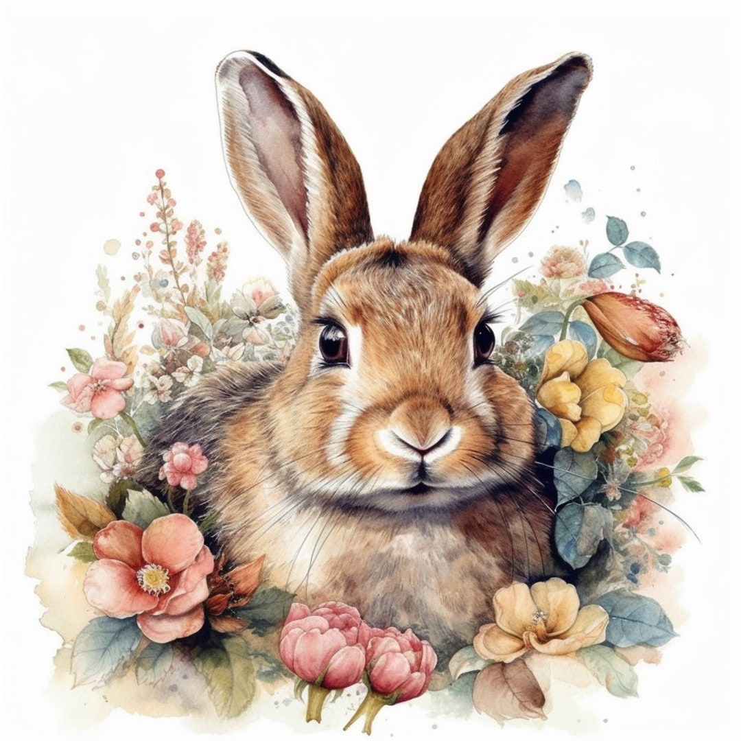 Bunny Rabbit 100% Cotton Fabric Panel Square Small Quilting Sewing Panel Block E1014 - Etsy