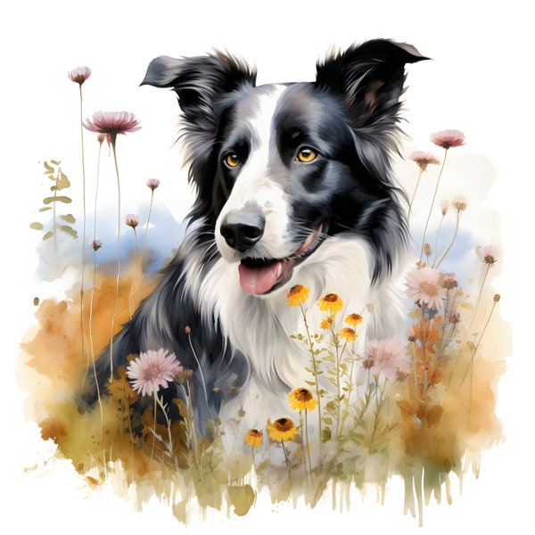 Border Collie Fabric - Etsy