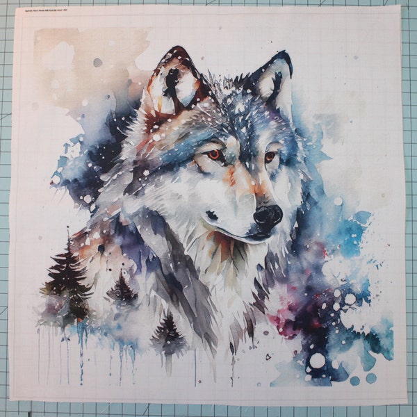 Wolf Fabric Panel - Etsy