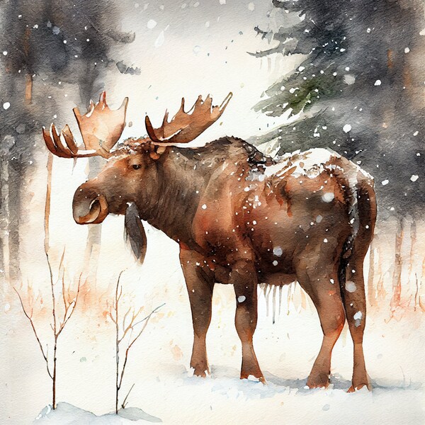 Moose Quilt Panel - Etsy