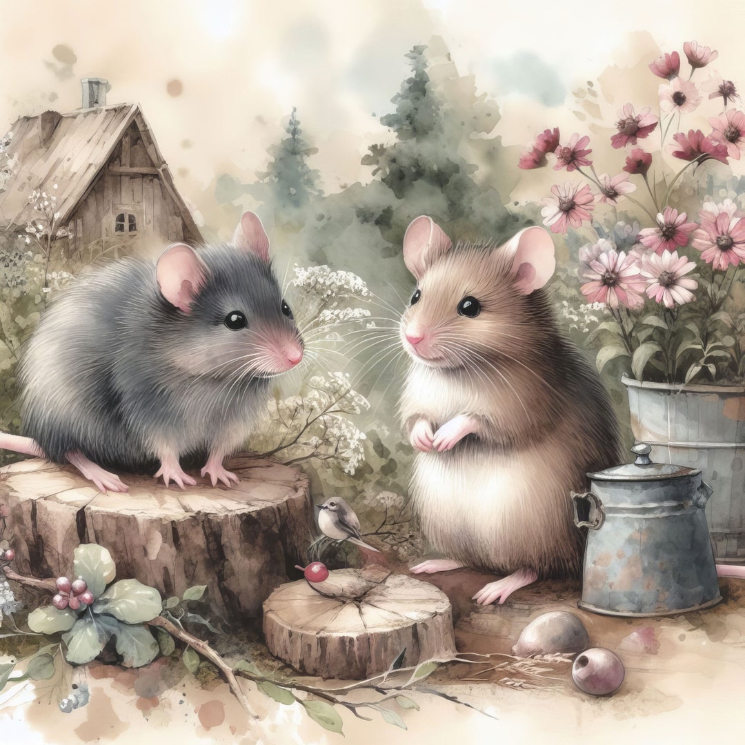 Mice 100% Cotton Fabric Panel Square Small Sewing Quilting Block - Etsy