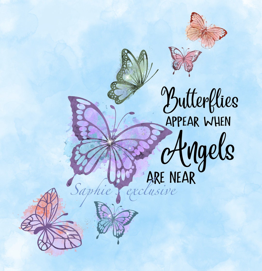 Butterflies Appear When Angels Near 100% Cotton Small Fabric - Etsy