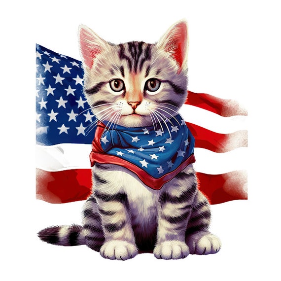 American Flag Kitten