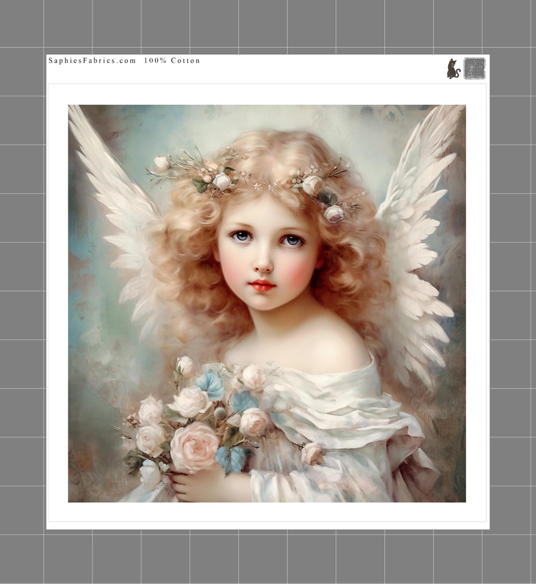 Angel 100% Cotton Fabric Panel Block Quilt Square D8967 - Etsy