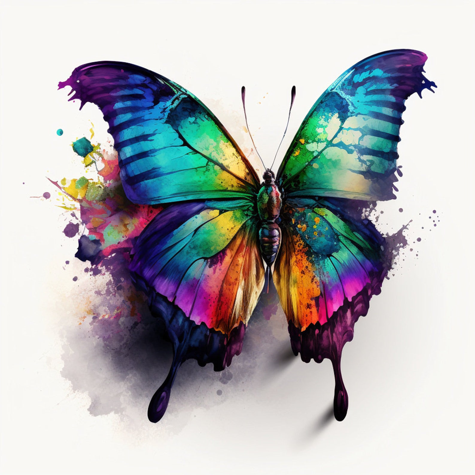 Butterfly 100% Cotton Fabric Panel Square Quilting Small - Etsy