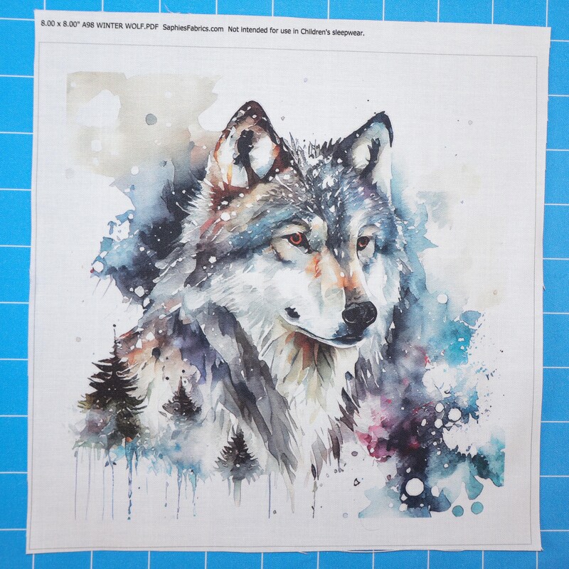 Wolf Fabric Panel - Etsy