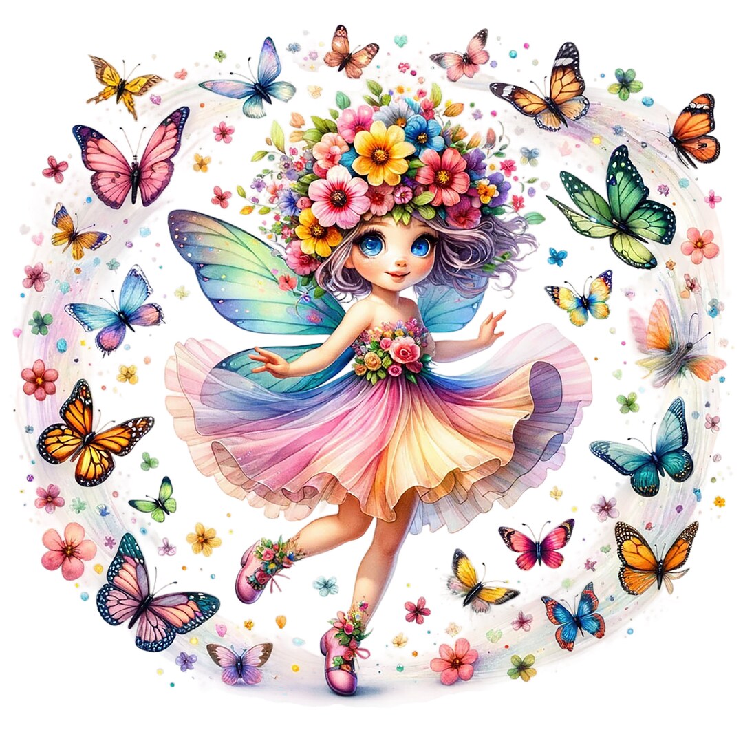 Fairy Girl 100% Cotton Fabric Panel Square Small Sewing Quilting Block ...