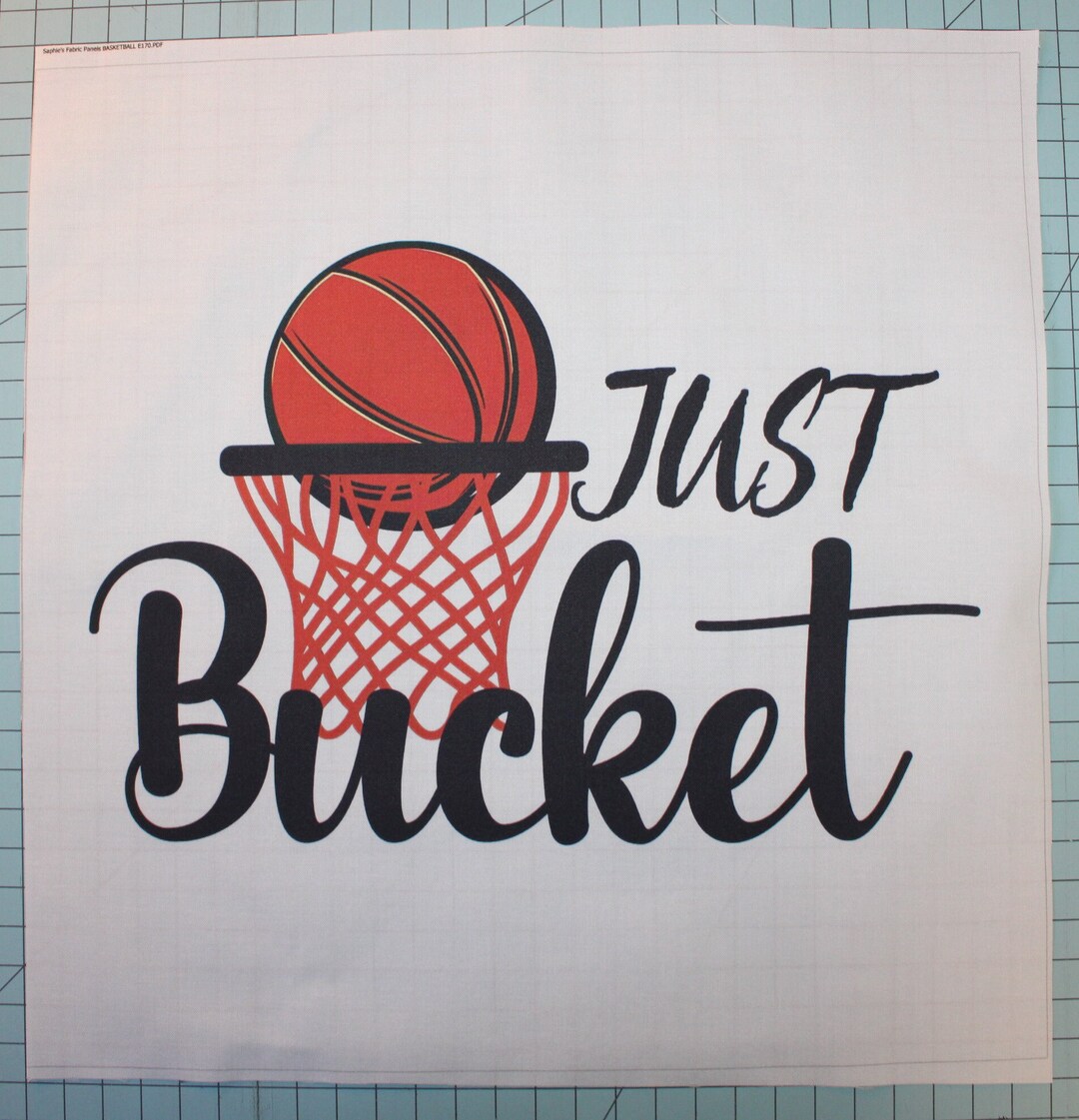 Basketball 100% Cotton Fabric Panel Square Small Quilting Sewing Block ...