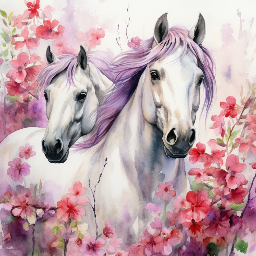 Horses 100% Cotton Fabric Panel Square Small Sewing Quilting Block ...