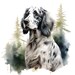 English Setter Dog 100% Cotton Fabric Panel Block | Small Sewing ...